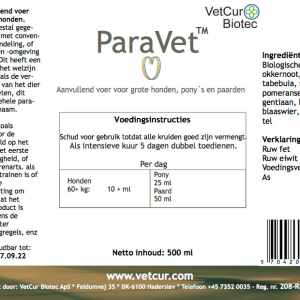 Paravet paard 500ml | VetCur Nederland